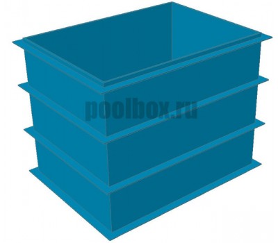 Полипропиленовая купель 2,0 х 1,5 х 1,5 м.